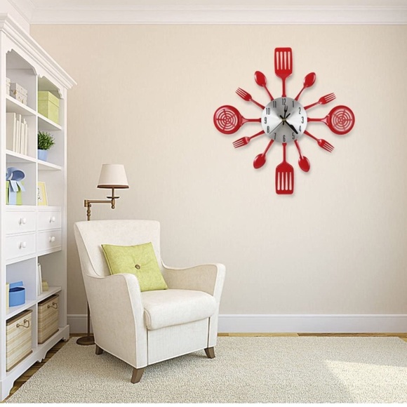 Accessories | 16 Inch Large Kitchen Wall Clocks With Spoons And Forks ...
